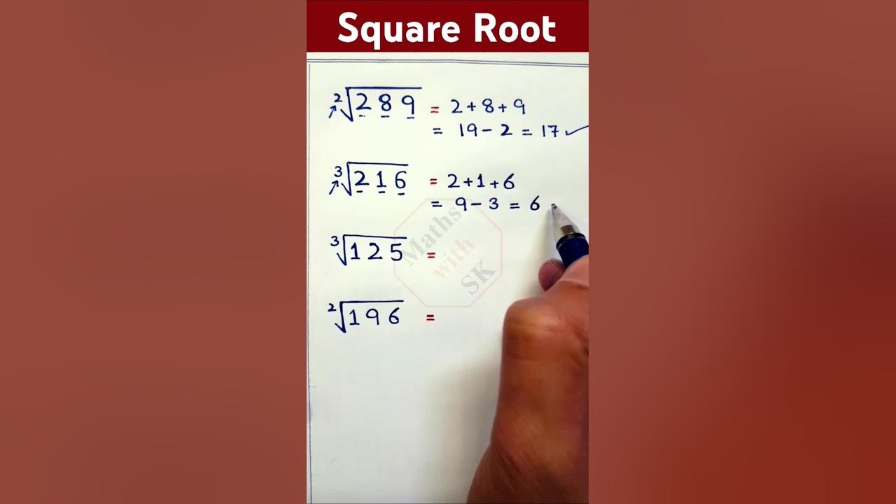 Simplify square root and cube root \ Maths tricks #squareroot #mathstricks #shorts - YouTube