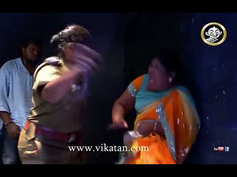 Lady Police lock up beating in Tamil serial - YouTube