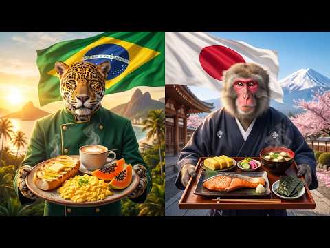 Dünyada Hayvanlar Kahvaltı Servis Etse Ne Olur?🌍🐾🔥 AI Görsel