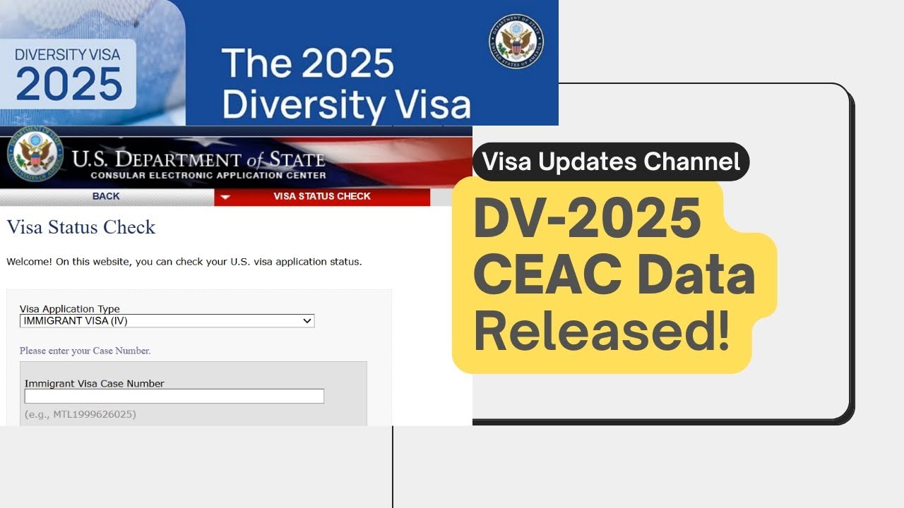 Good News: DV-2025 CEAC Data Has been Published #dv2025 #dvlottery # ...