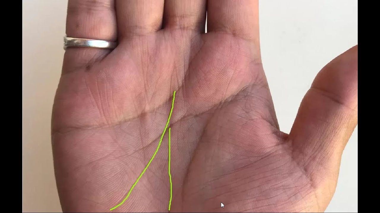 Double Fate Line in Male Hand - YouTube