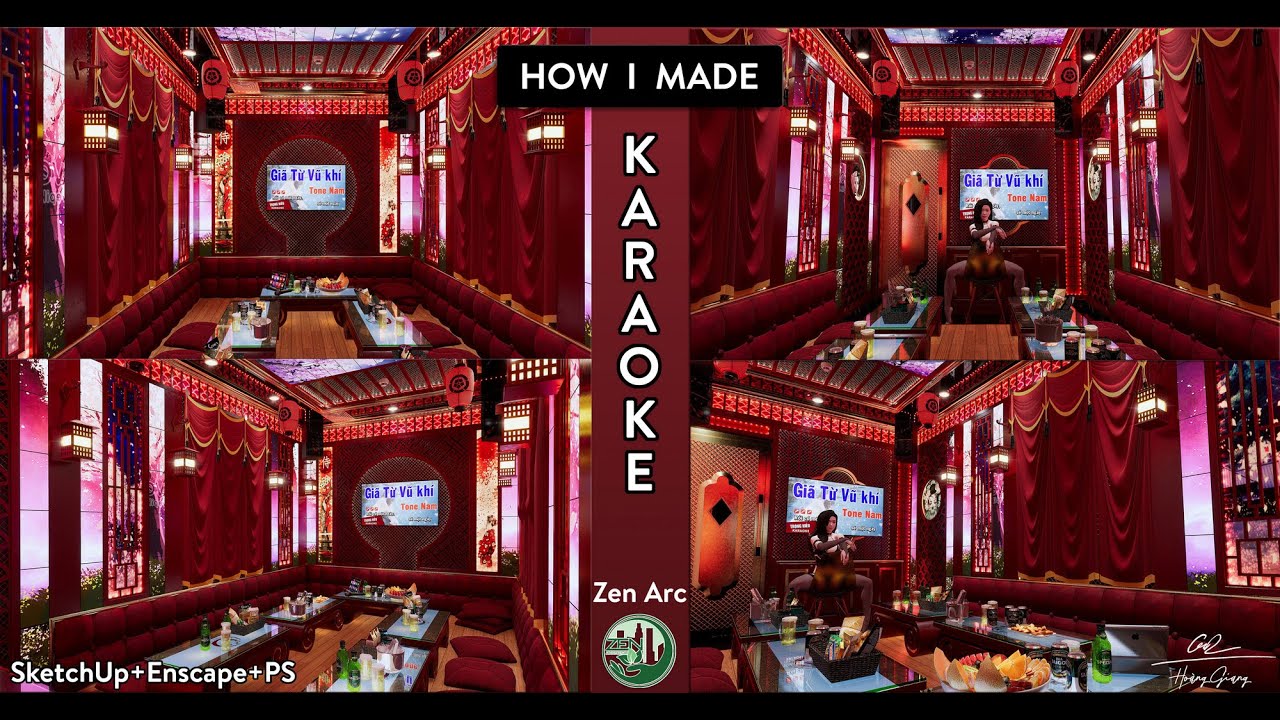 Sketchup + Enscape: How To Made Karaoke Style Japan. - YouTube