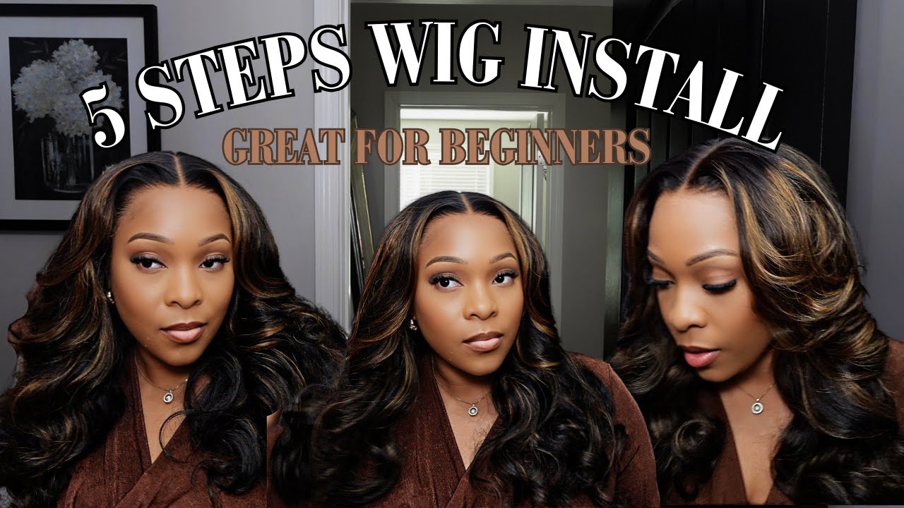 5 Step Wig Install EXTREMELY Beginner Friendly | Watch Me Install A Wig ...