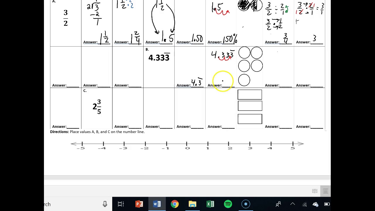 HW 1.4 - Rational Numbers Fluency #1 - YouTube