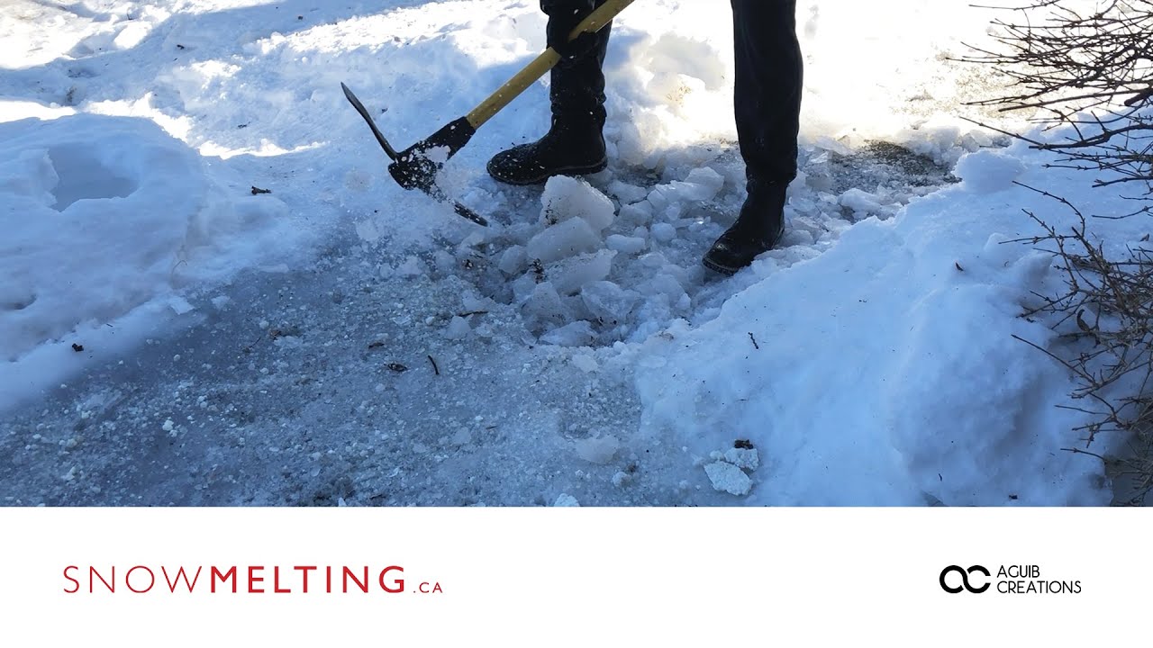 No More Ice Build Up with Permeable Heated Driveways and Walkways - YouTube