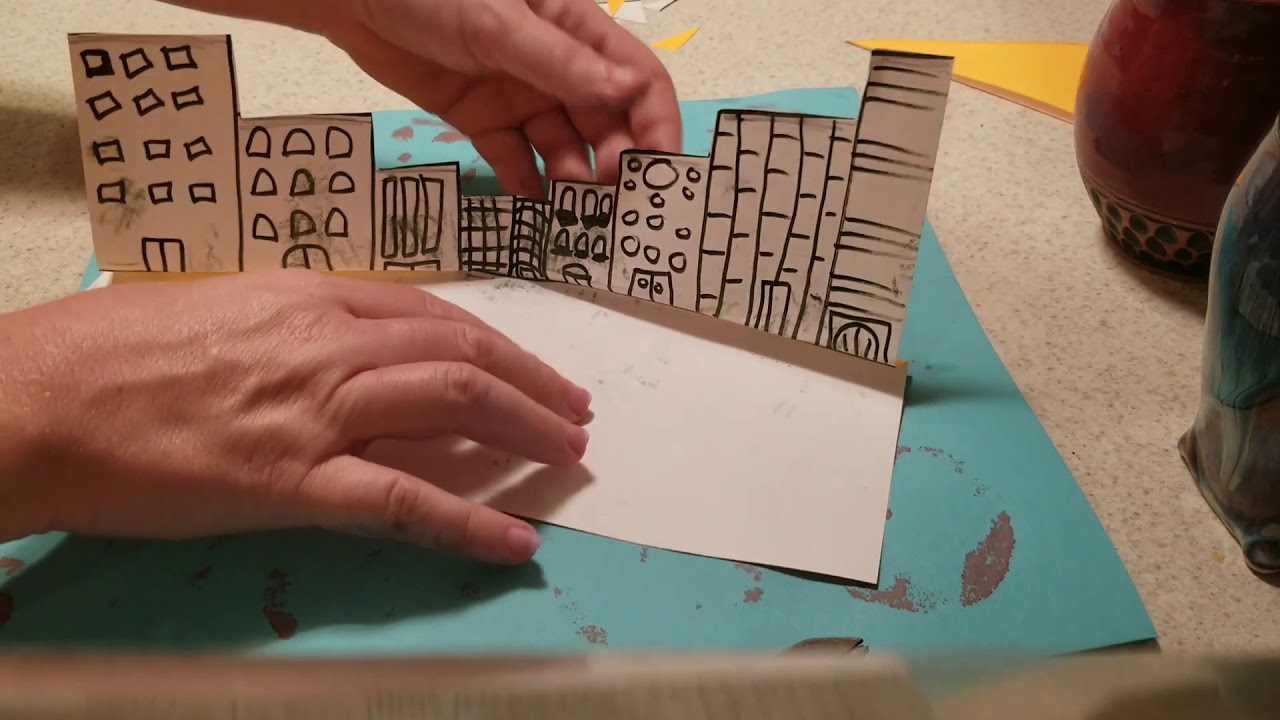 ART PROJECT: Pop-up One-point Perspective Cityscape - YouTube