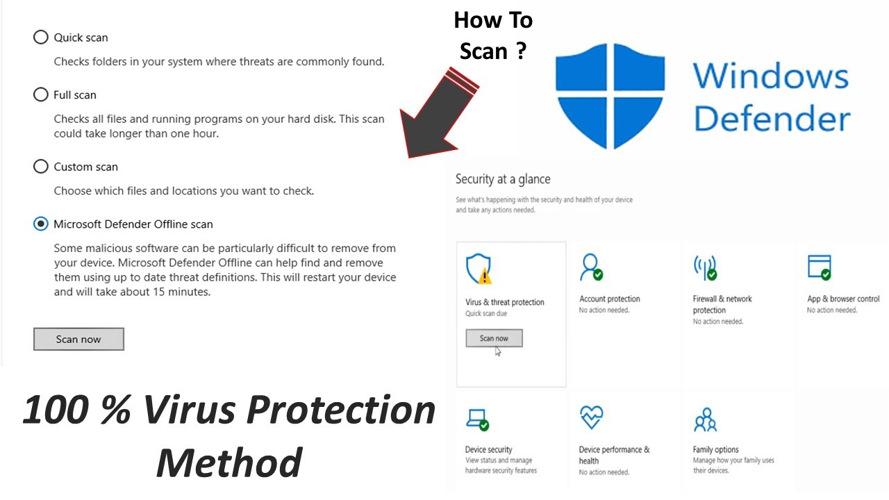 [ Windows Security ] How To Scan Windows 10 For Viruses Protection With ...
