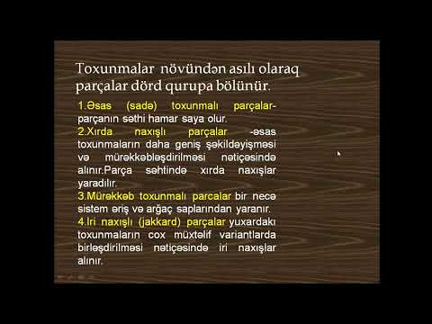 Parça toxuculuq sadə toxunmalar