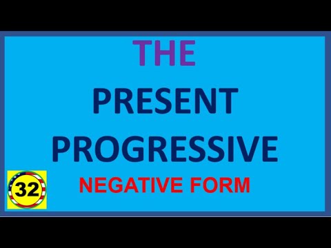 THE PRESENT PROGRESSIVE NEGATIVE - YouTube