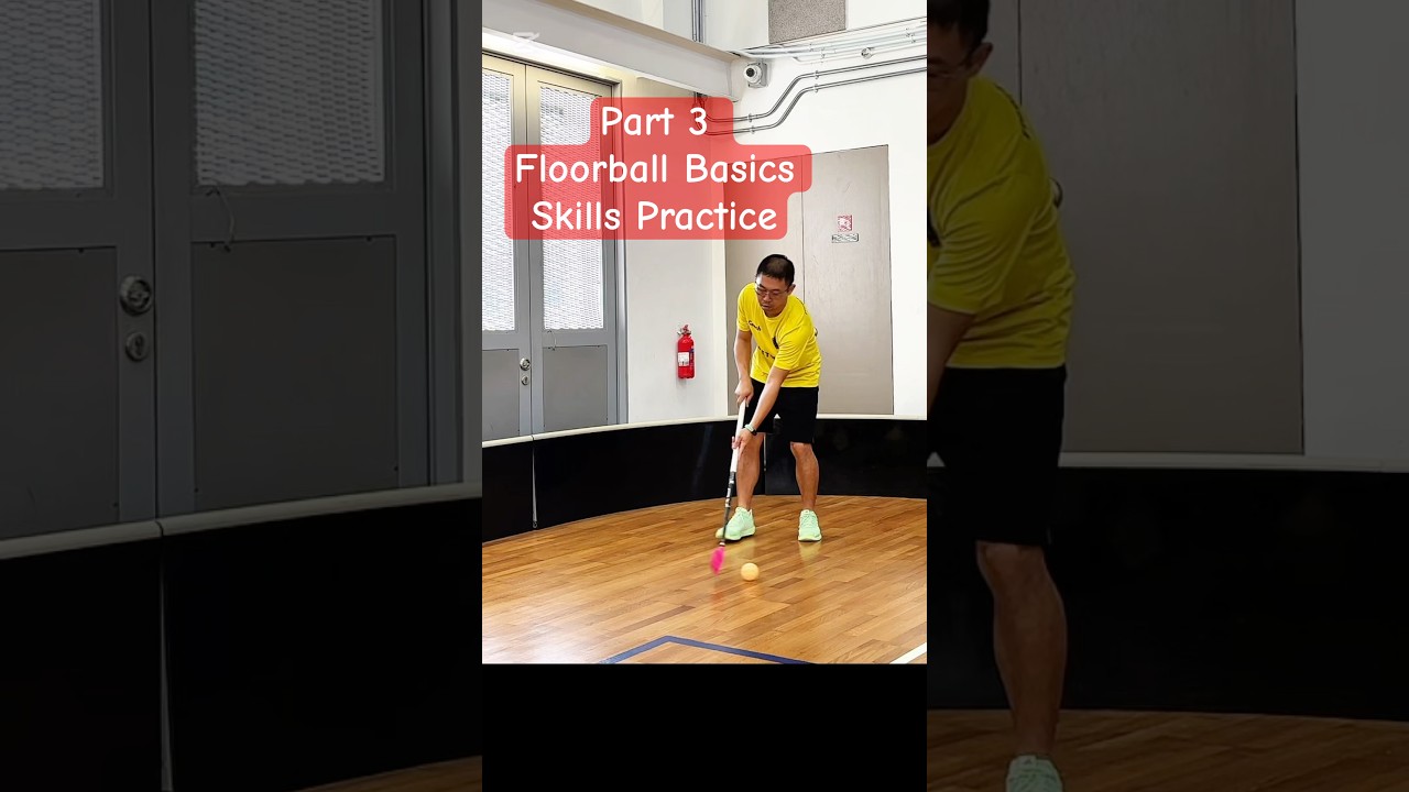 Part 3: Floorball Basics skills practice - YouTube
