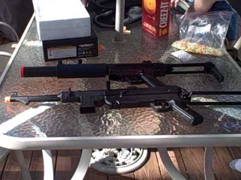 Airsoft Gun Comparisson between AGM MP40 and ICS MP5 - YouTube