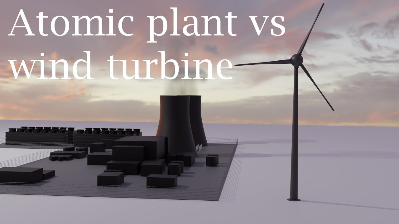 How many wind turbines to replace one atomic plant - YouTube