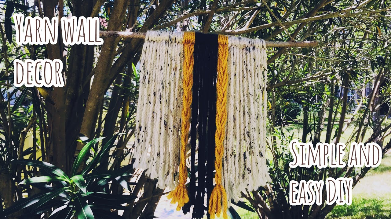 Simple and easy yarn wall decor idea ||Innovation DIY ️ - YouTube