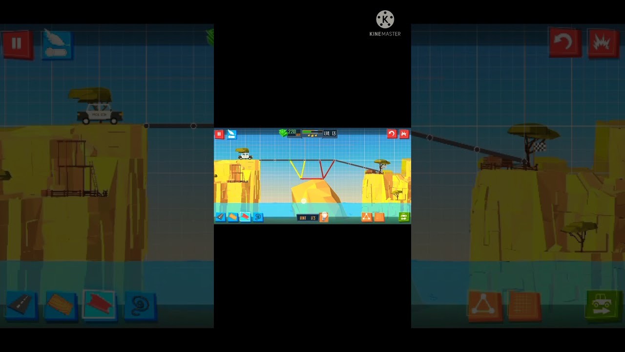 Build a bridge! Game. (#13 level) bridge broken after go car. #short # ...