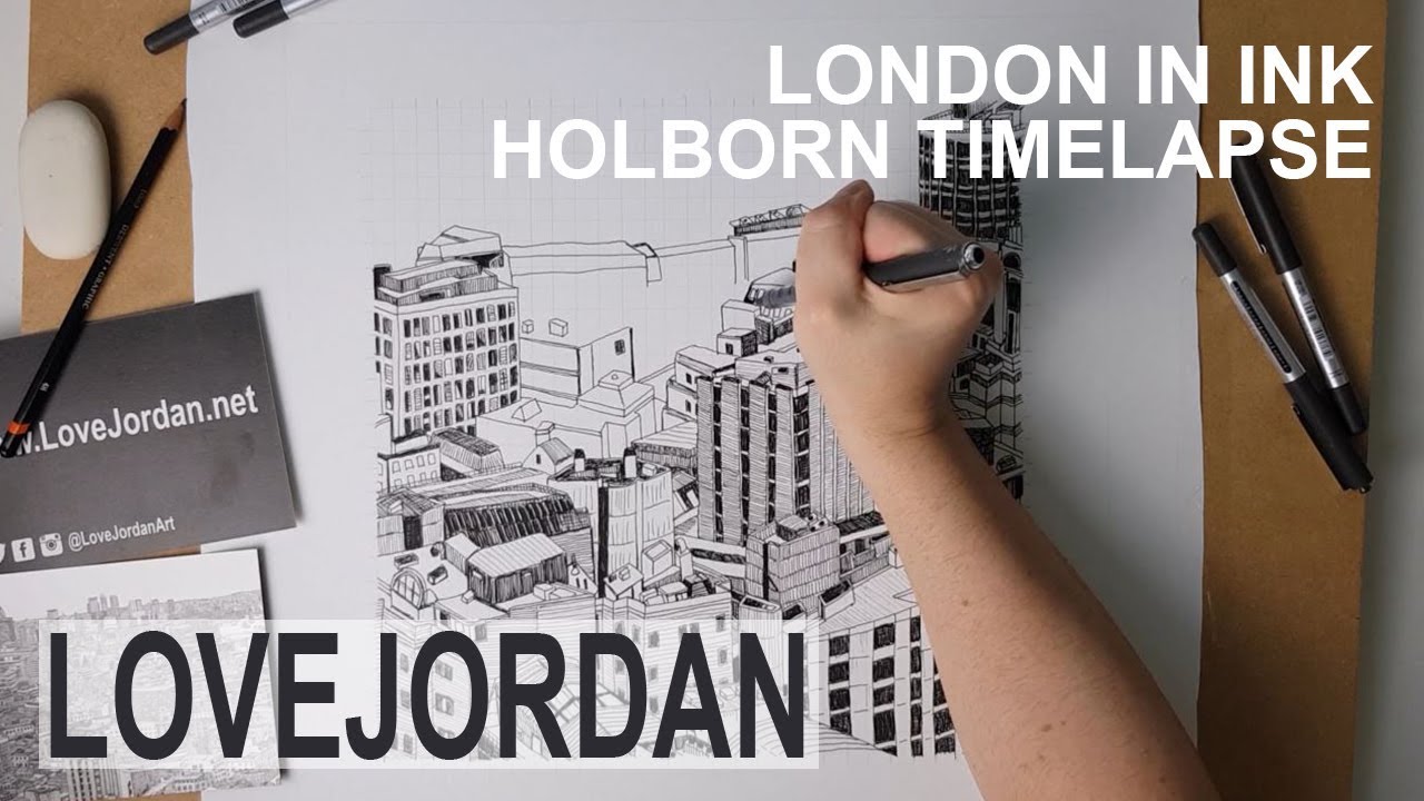 London Ink Drawing. Holborn area Timelapse //LOVEJORDAN - YouTube
