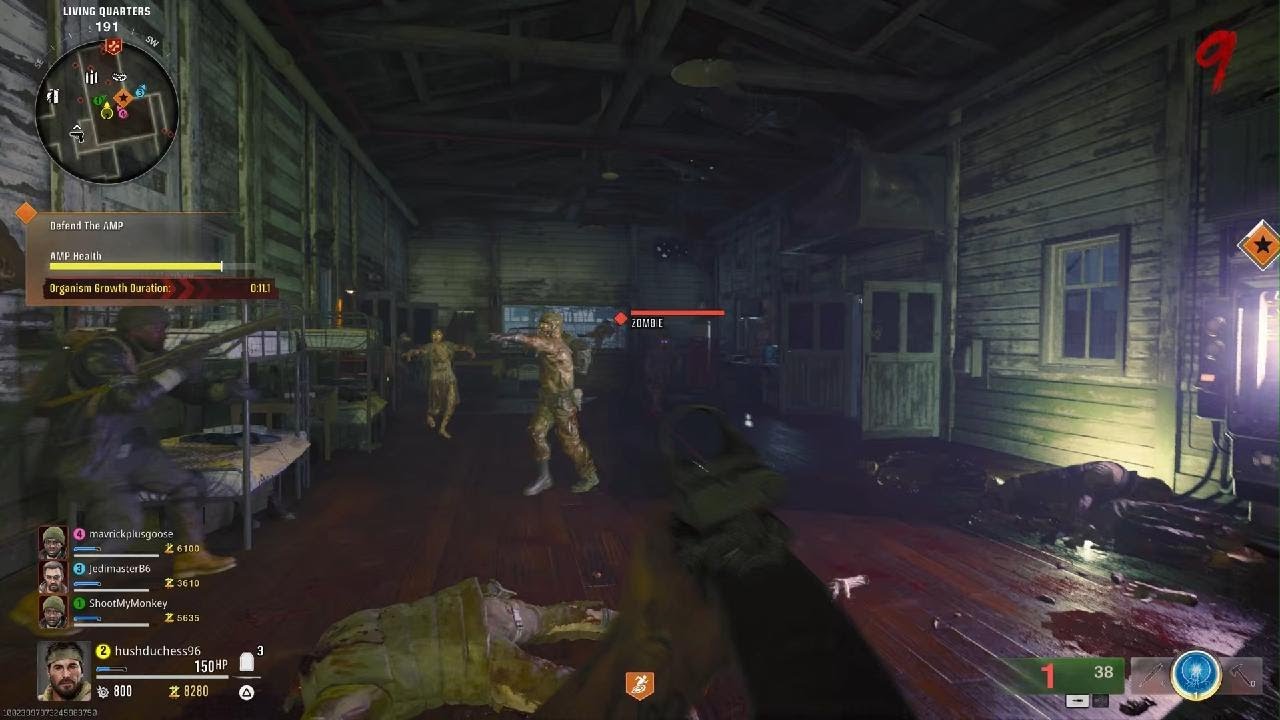 Call of Duty Zombie round 1 -21 - YouTube
