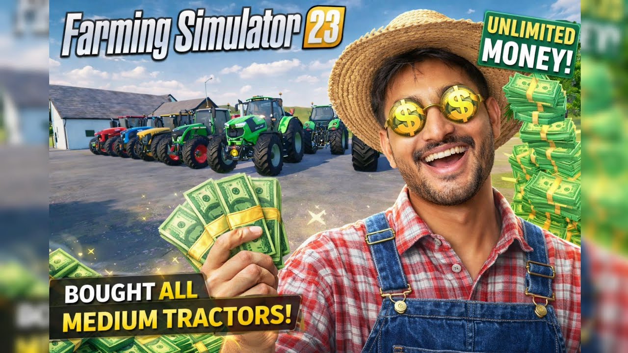 Farming simulator 23 Gameplay || Unlimited Money || Bought All Medium ...