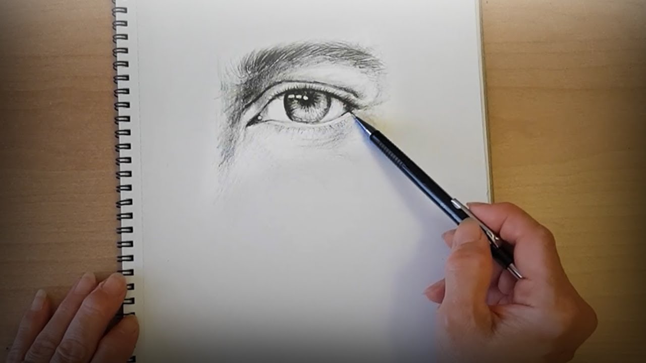 How To Draw a Human Eye From Scratch To Finish - YouTube
