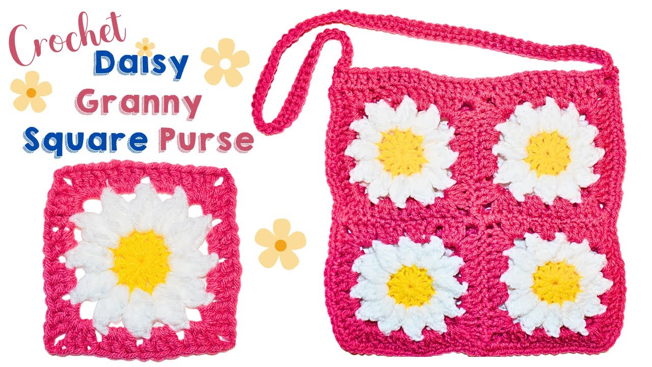 Crochet Daisy Flower Bag Tutorial For Beginners | Crochet Bag DIY ...