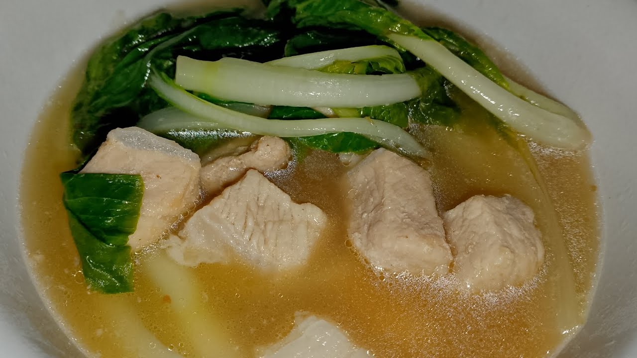 Sinigang with pechay and gabi/how to cook pork sinigang - YouTube