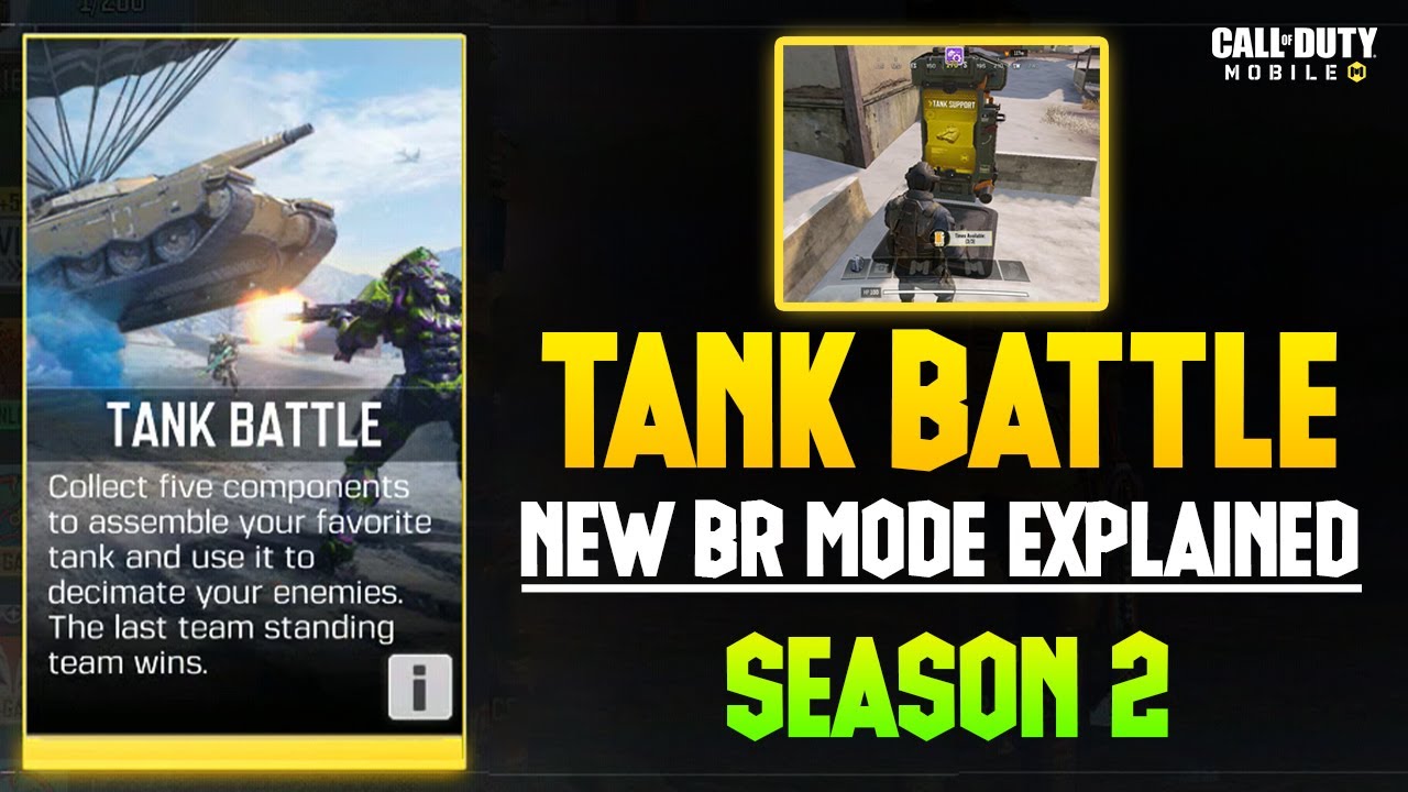 TANK BATTLE SEASON 2 COD MOBILE | HOW TO PLAY TANK BATTLE BR MODE CALL ...