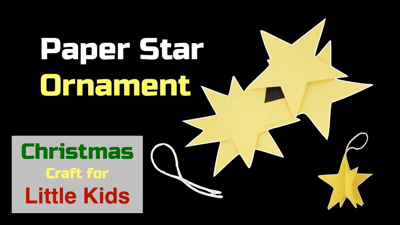 Christmas Craft for little kids | Star Ornaments | DIY | ⭐️ | 3D Paper ...