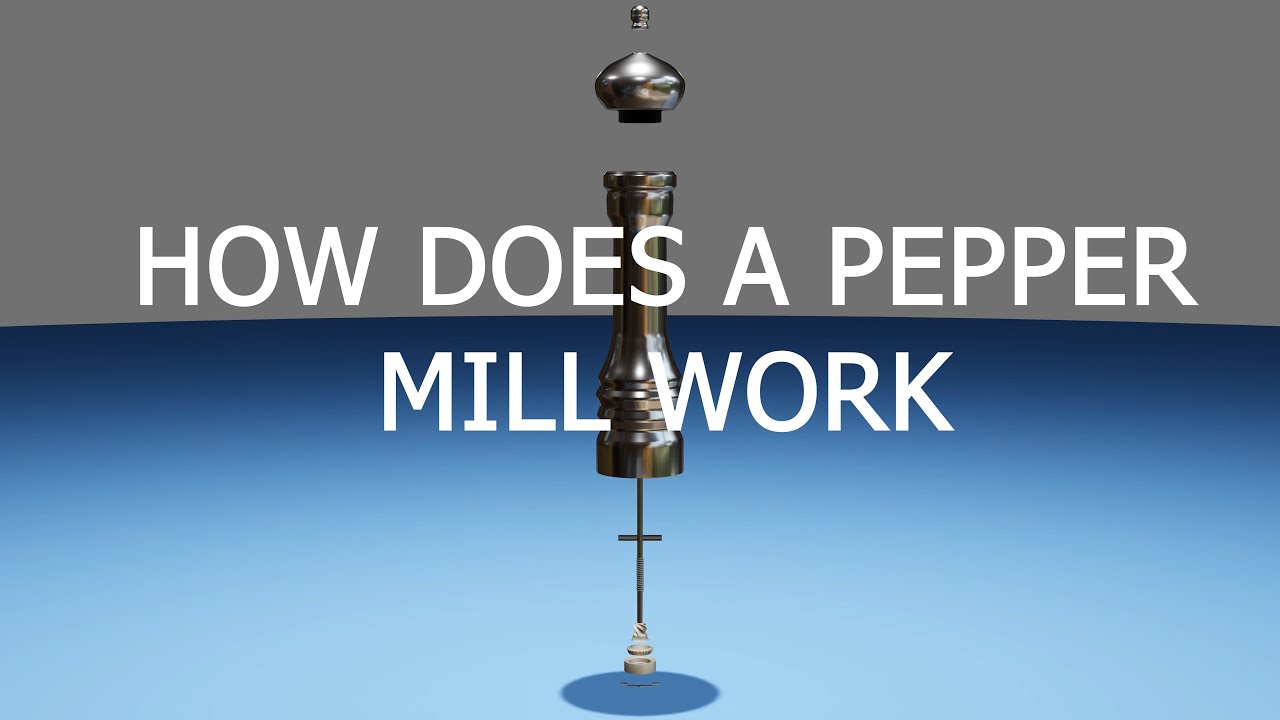 3D ANIMATION OF HOW A PEPPER MILL WORKS - YouTube