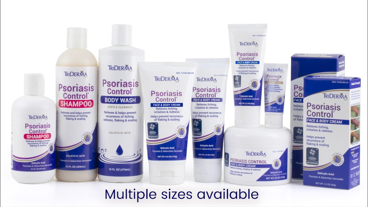 Master Psoriasis Management with TriDerma | Control Cream, Body Wash ...