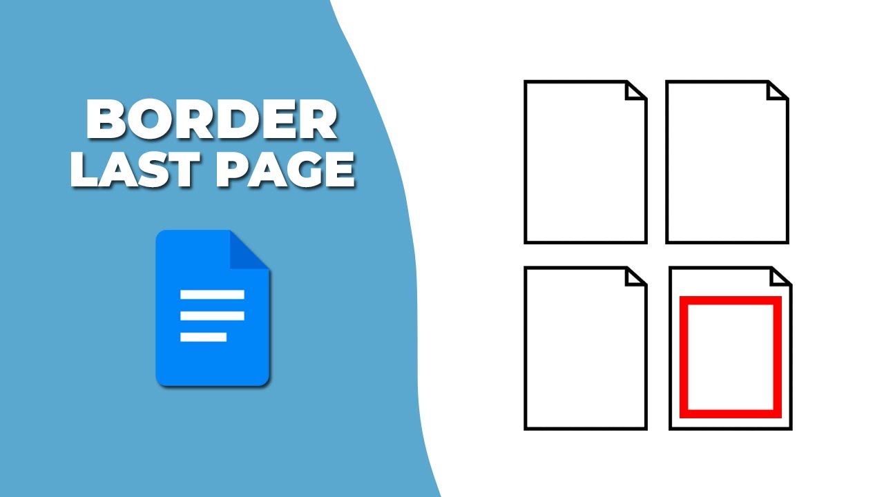How to put a border on the last page in Google Docs - YouTube