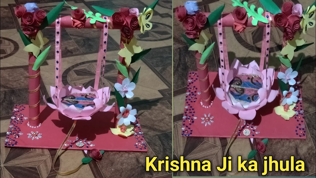 How to make Krishna Ji ka jhula for nandostav/Janmashtami special craft ...