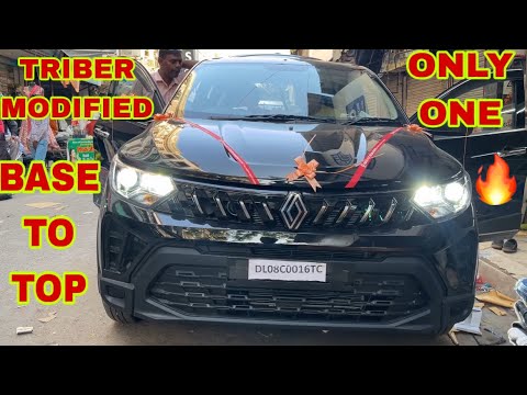 NEW TRIBER FACELIFT MODIFIED🔥black mafia car 🔥india ki pehli base model ...