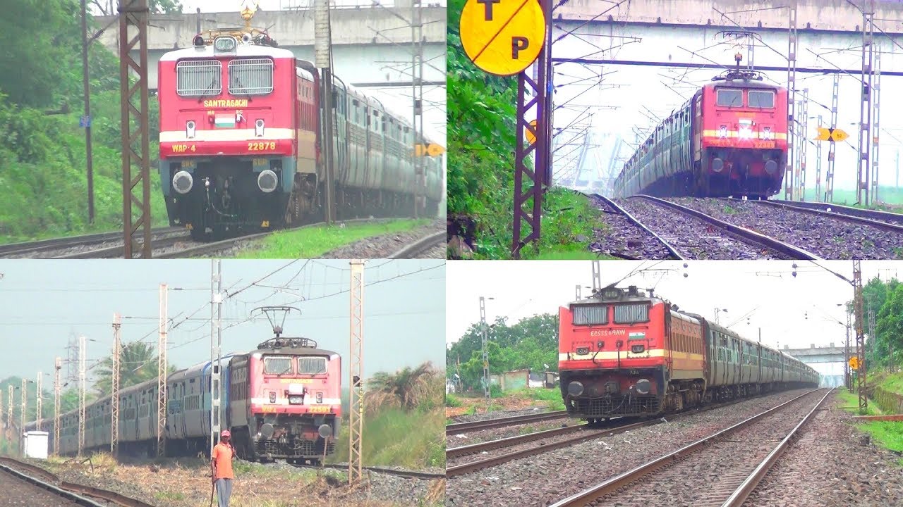 The RED Beauty WAP-4 DHOOM | 5 in 1 compilation | Indian Railways - YouTube