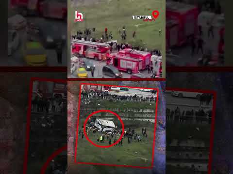 SON DAKİKA! Esenyurt'ta işçi servisi şarampole yuvarlandı! #shorts