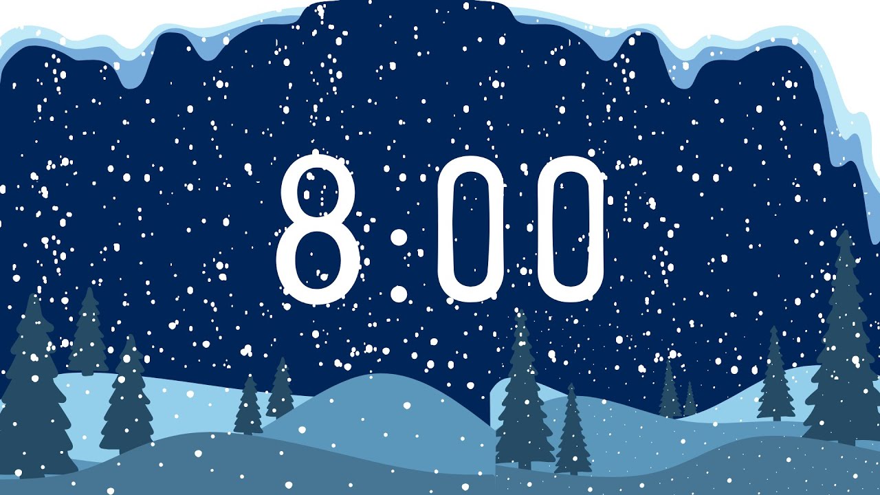 Winter Themed 8 Minute Timer Video | Snowy Day | Classroom Timer | Winter Vibes | Wintery ...
