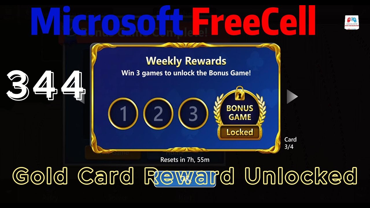🃏 Microsoft Solitaire FreeCell: Solved Deck #344 & Gold Card Mastery ...