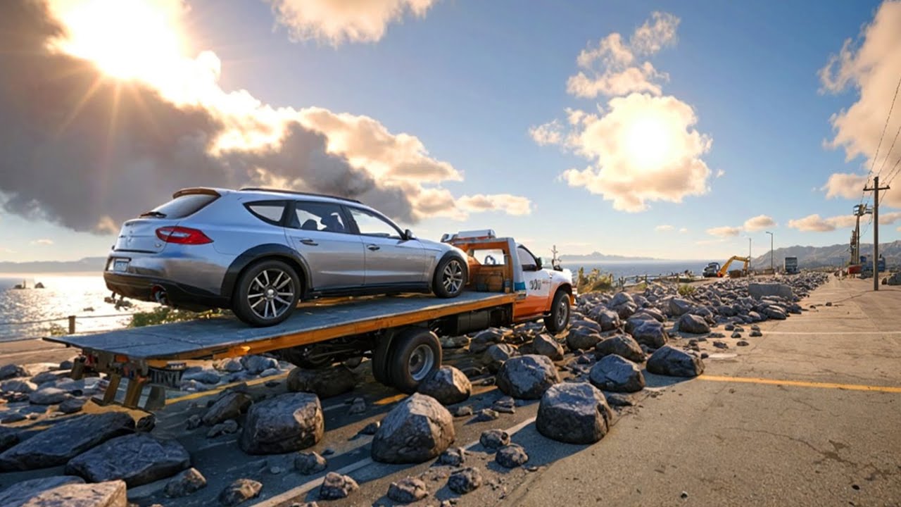 Car VS Rocky #11 Damaged Road Extreme Suspension Test Epic BeamNG.drive ...