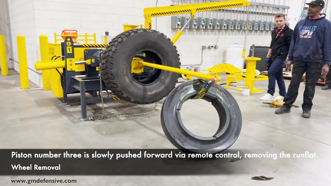 MRAP - Humvee - HEMTT Tire Changer | How We Replace Run-Flats in ...