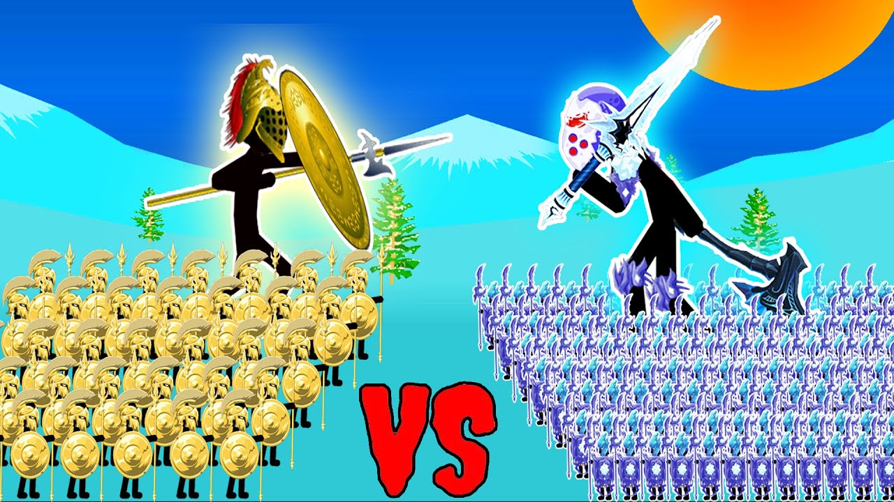 Army x9999 Spearon golden vs Army X9999 Griffon ICE - Stick War Legacy ...