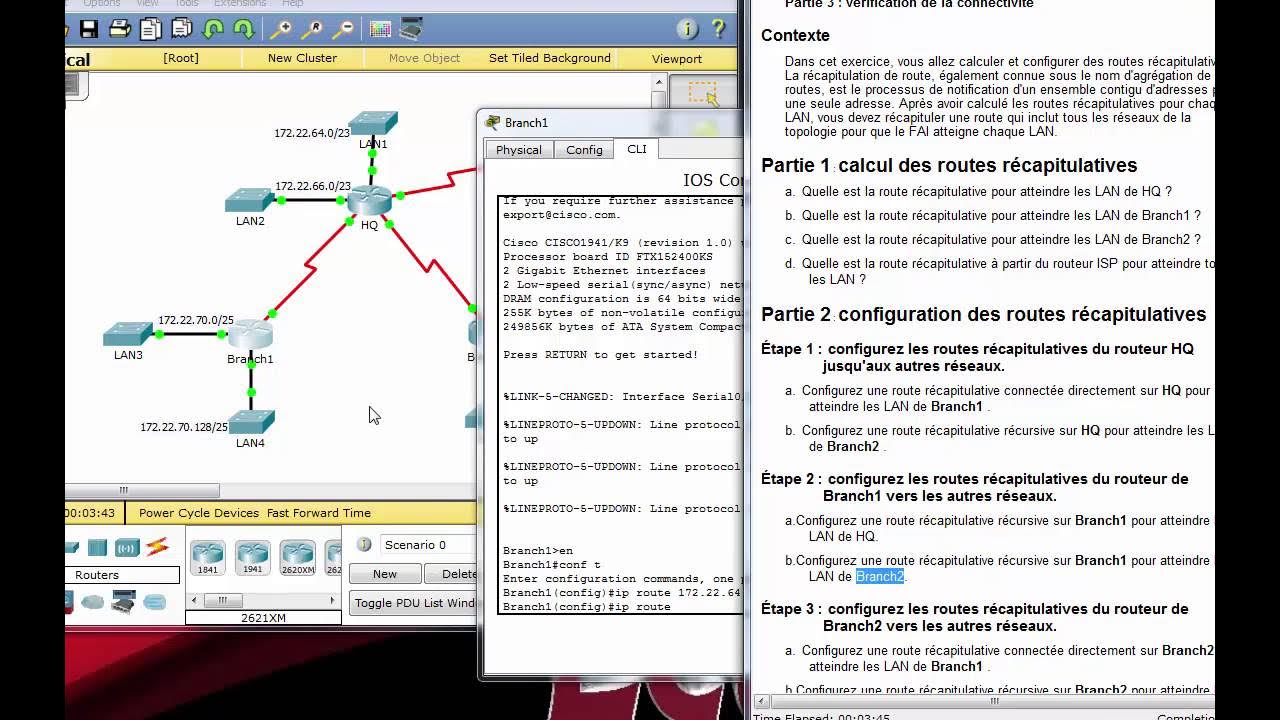6 4 1 6 Packet Tracer Configuring Ipv4 Route Summarization 2 Youtube