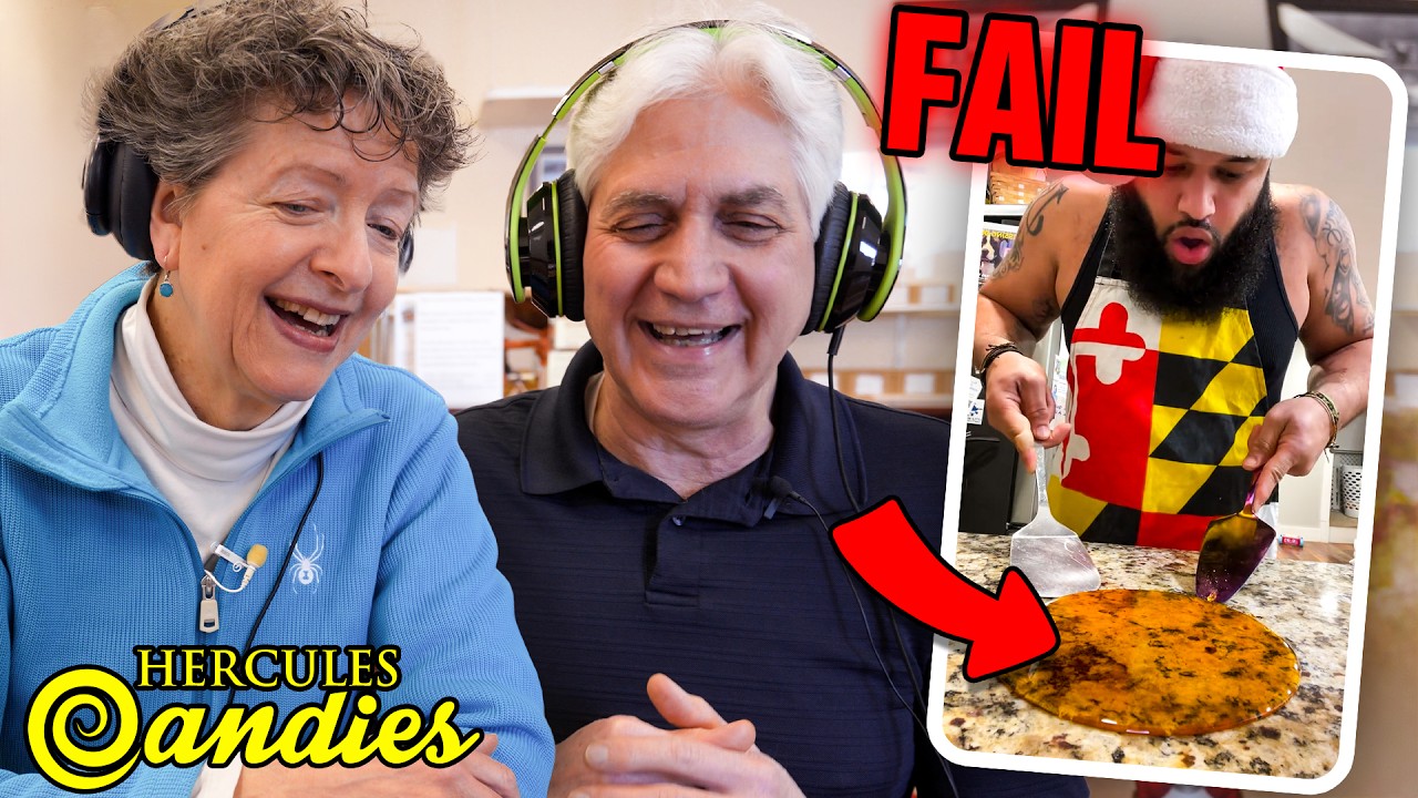 Professional Candy Makers React to Viral Candy Cane Fail! - YouTube