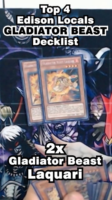 EDISON Top 4 Gladiator Beast Deck Profile Time Wizard League #yugioh # ...