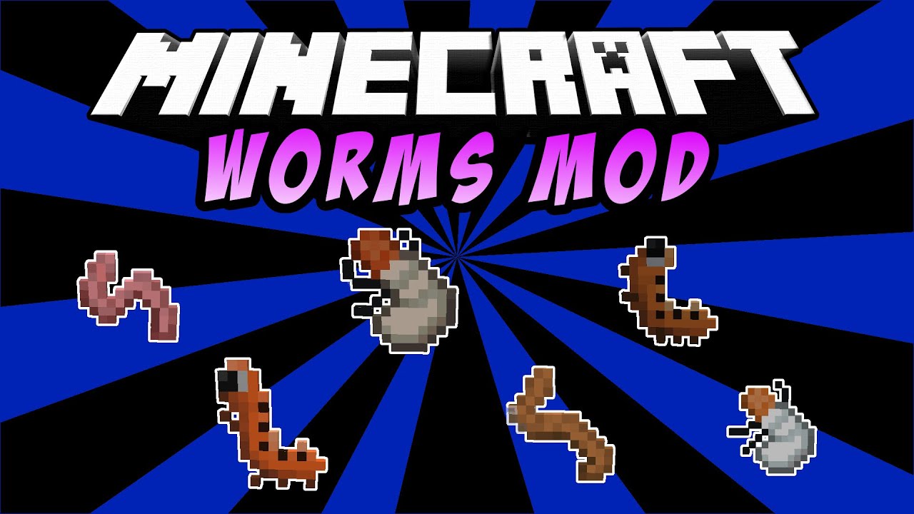 WORMS MOD: Gusanos Comestibles Animados - Minecraft Mod 1.8 - YouTube