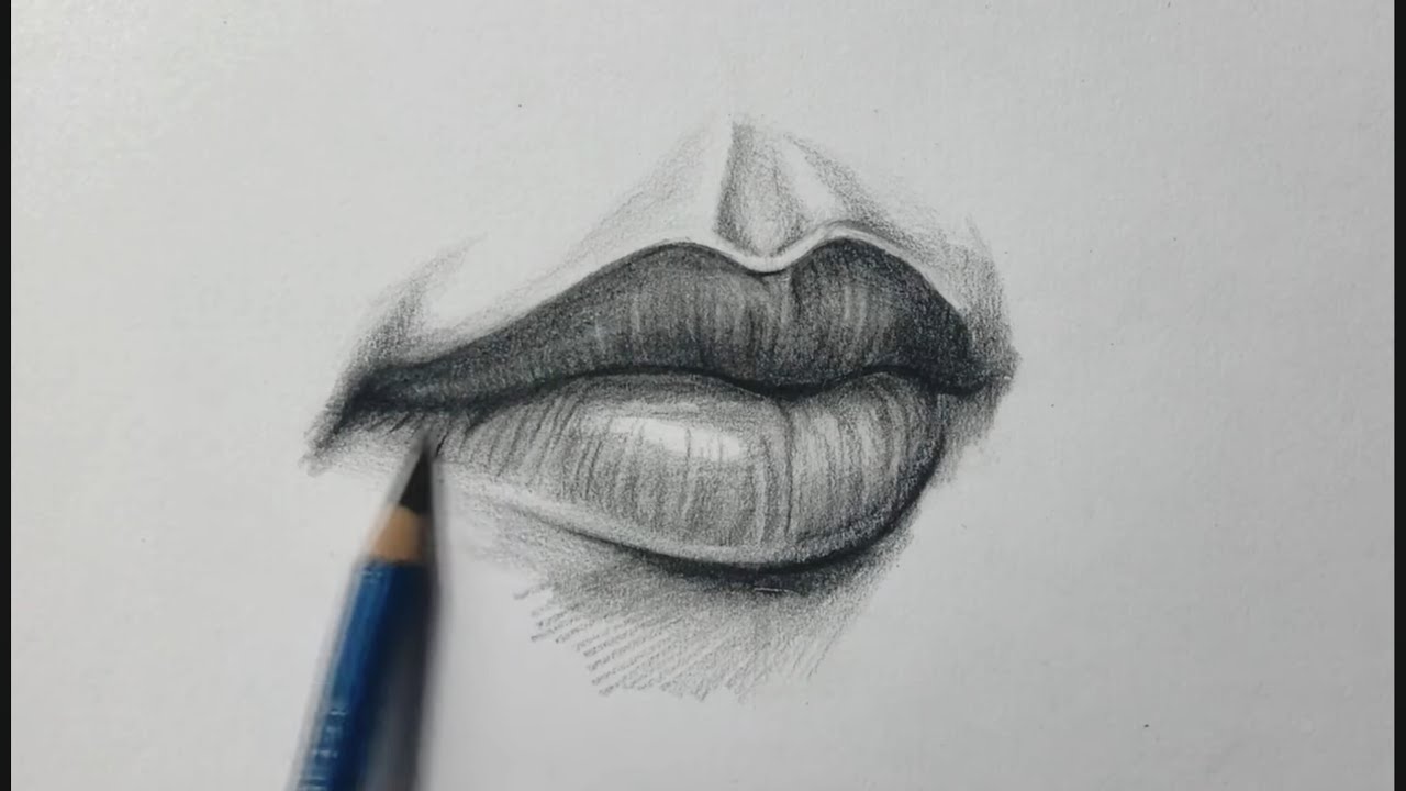 How to Draw Lips Using an Staedtler Pencil | step by step drawing | Art ...