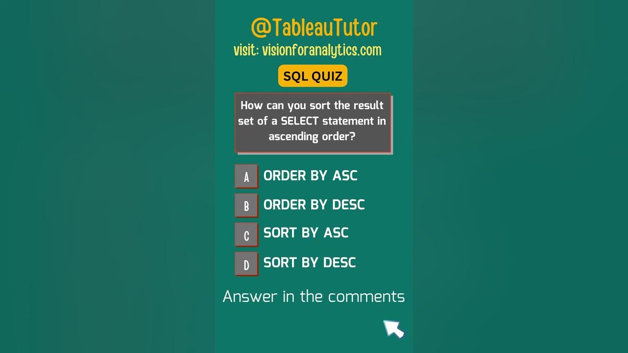 Test your SQL skills | How to sort data in SQL? #sqlqueries - YouTube