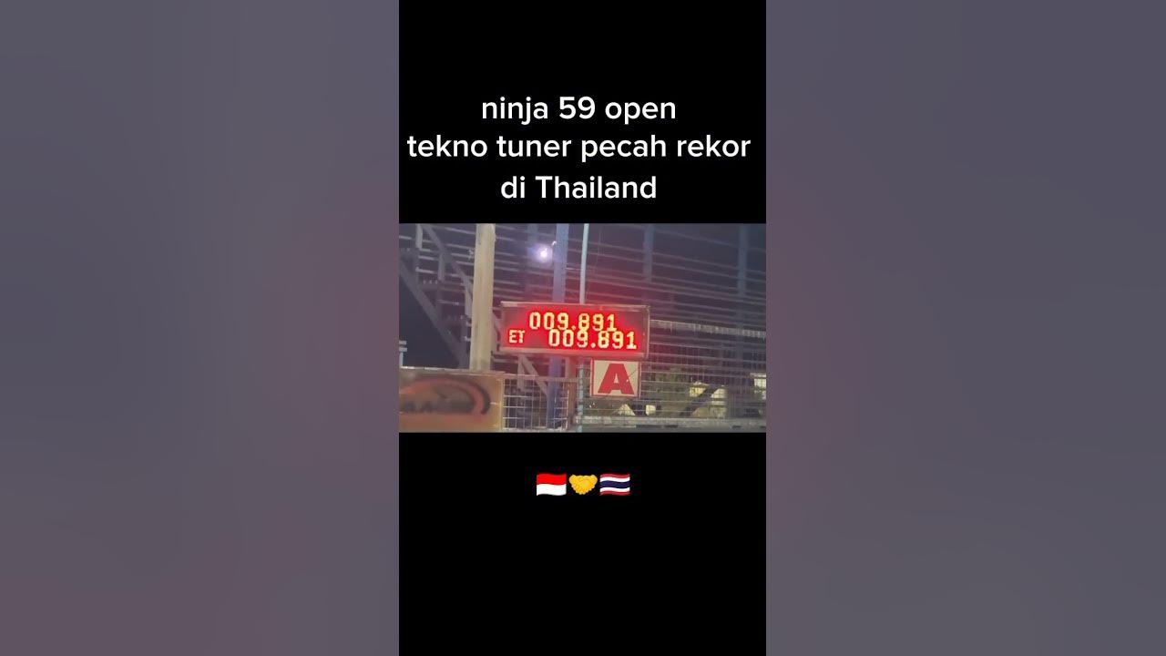 Ninja 59 open tekno tuner tembus 9,8 #teknotunner #hbythailand #dragrace - YouTube