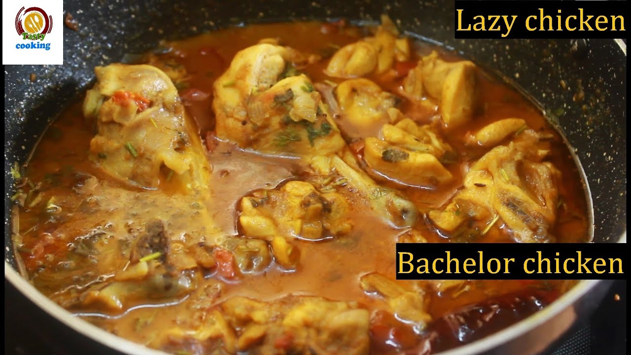 Lazy chicken in 10 minutes/Lazy chicken curry/Batchelor chicken - YouTube