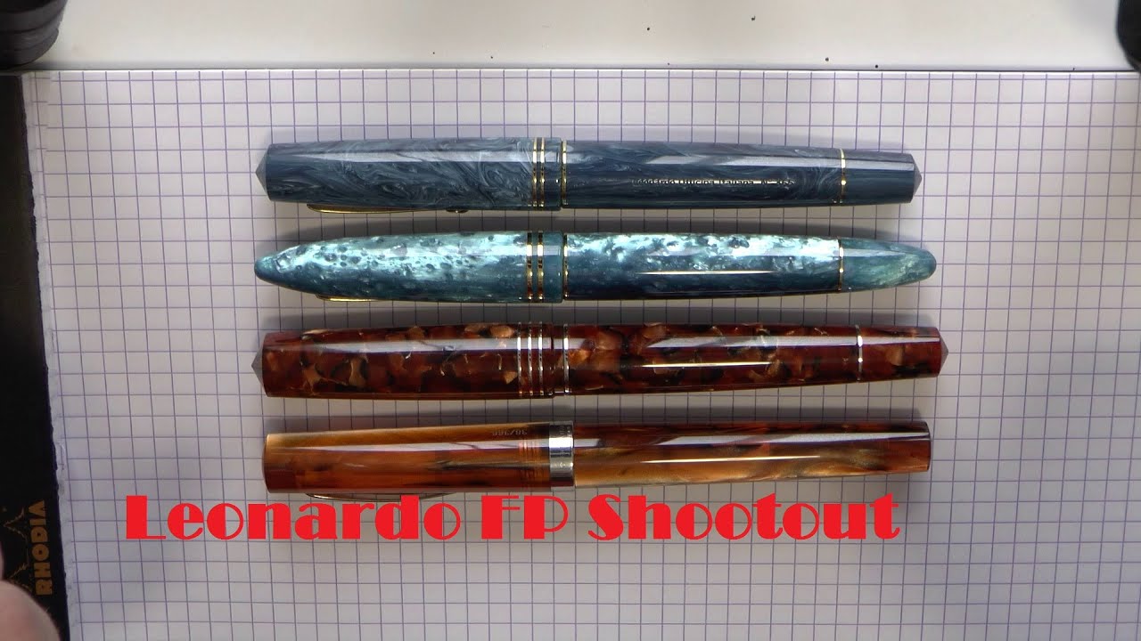 Fountain Pen Shootout: Four Leonardo Pens - YouTube