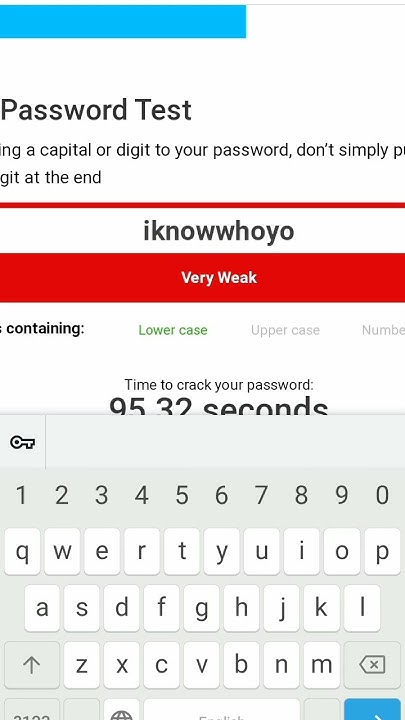 password strength........ test - YouTube