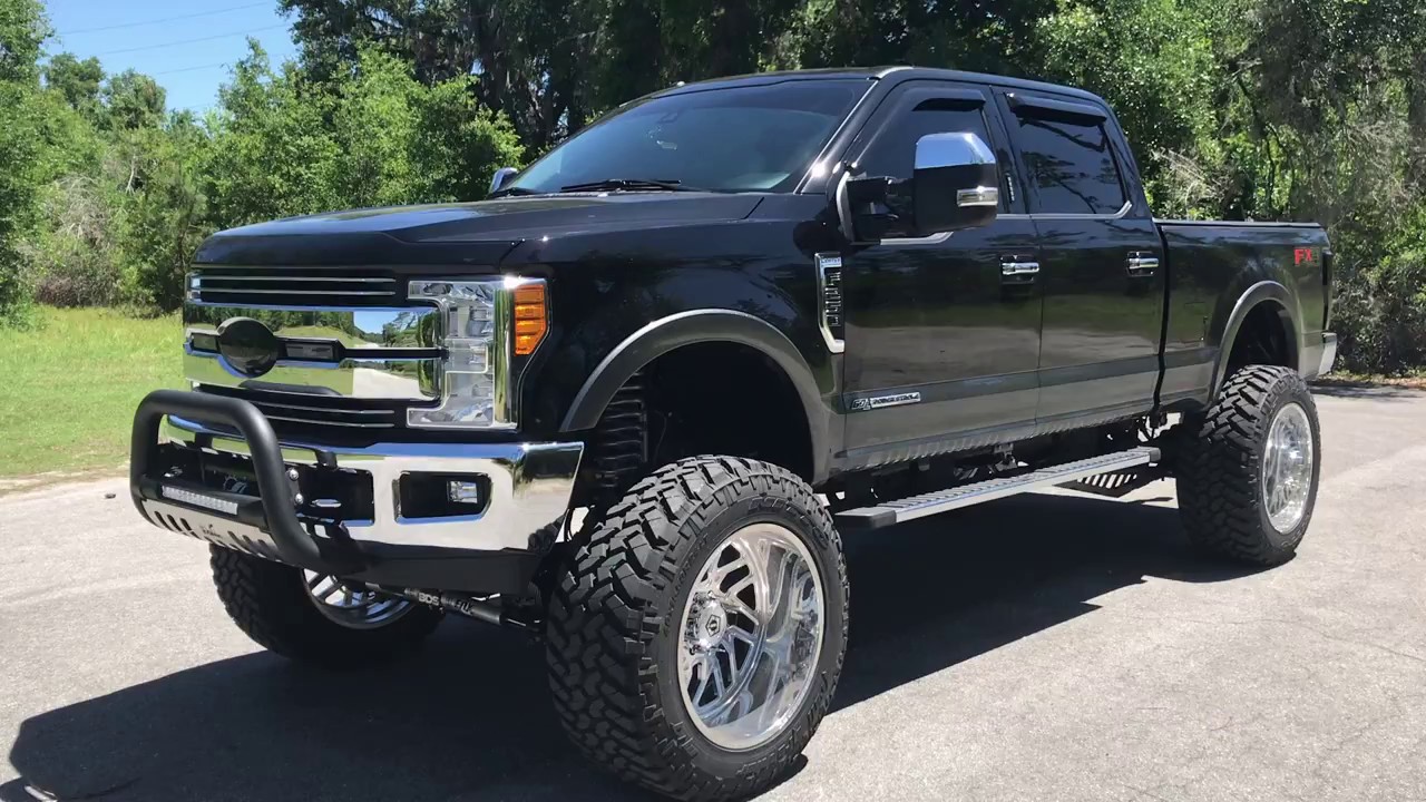 2017 Ford F-250 on 40s with 24x14 TIS Forged wheels - YouTube