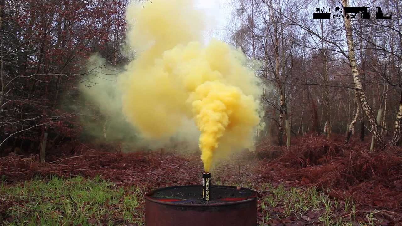 Yellow Wire Pull Smoke Grenade WP40 - YouTube